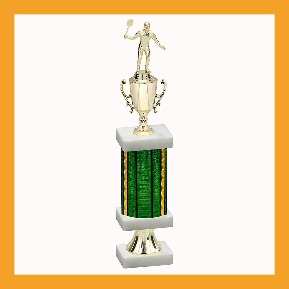 Badminton Cup - Column Pedestal Trophy | Mr. Trophy Shop