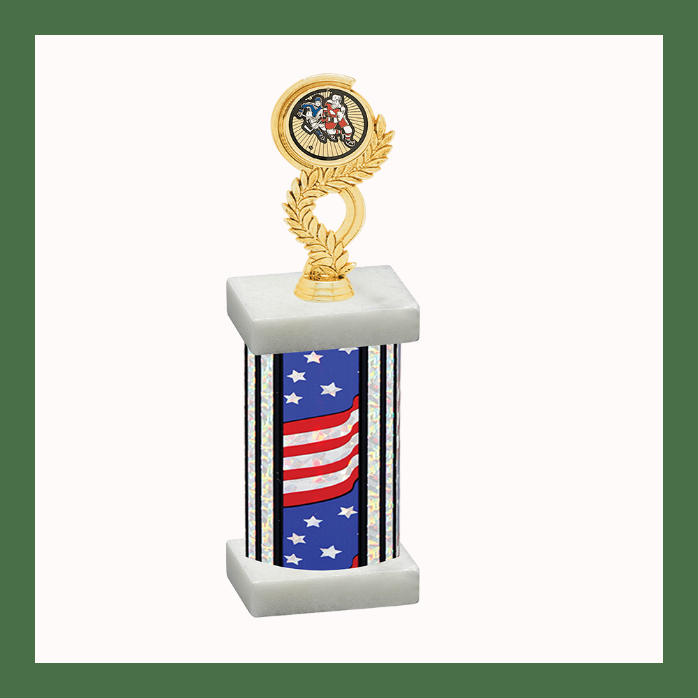 Hockey Laurel Mylar Column Trophy | Mr. Trophy Shop