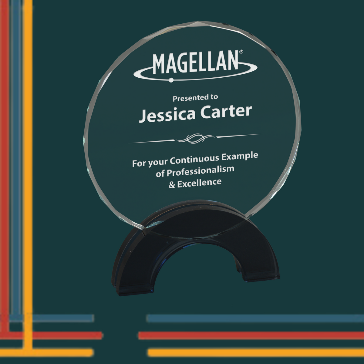 Disc-O Crystal Award - Mr. Trophy — Mr. Trophy Shop