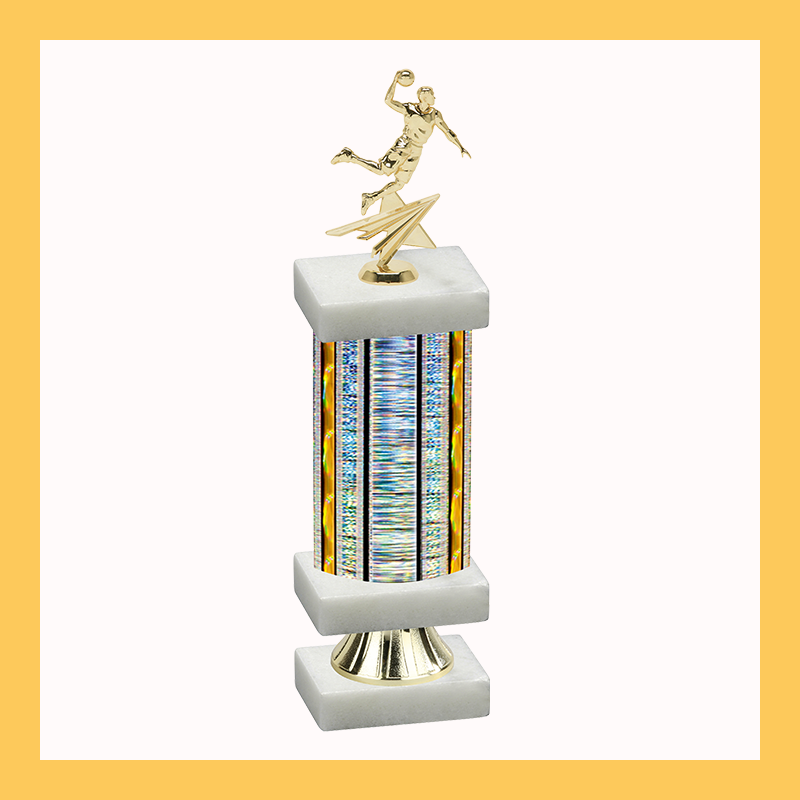 Basketball Column Riser Trophy | Mr. Trophy Shop